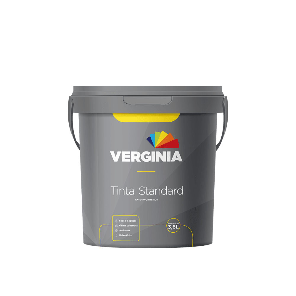 Tinta Acrílica Standard Crômio Fosco Verginia 3,6L - Tintas Verginia