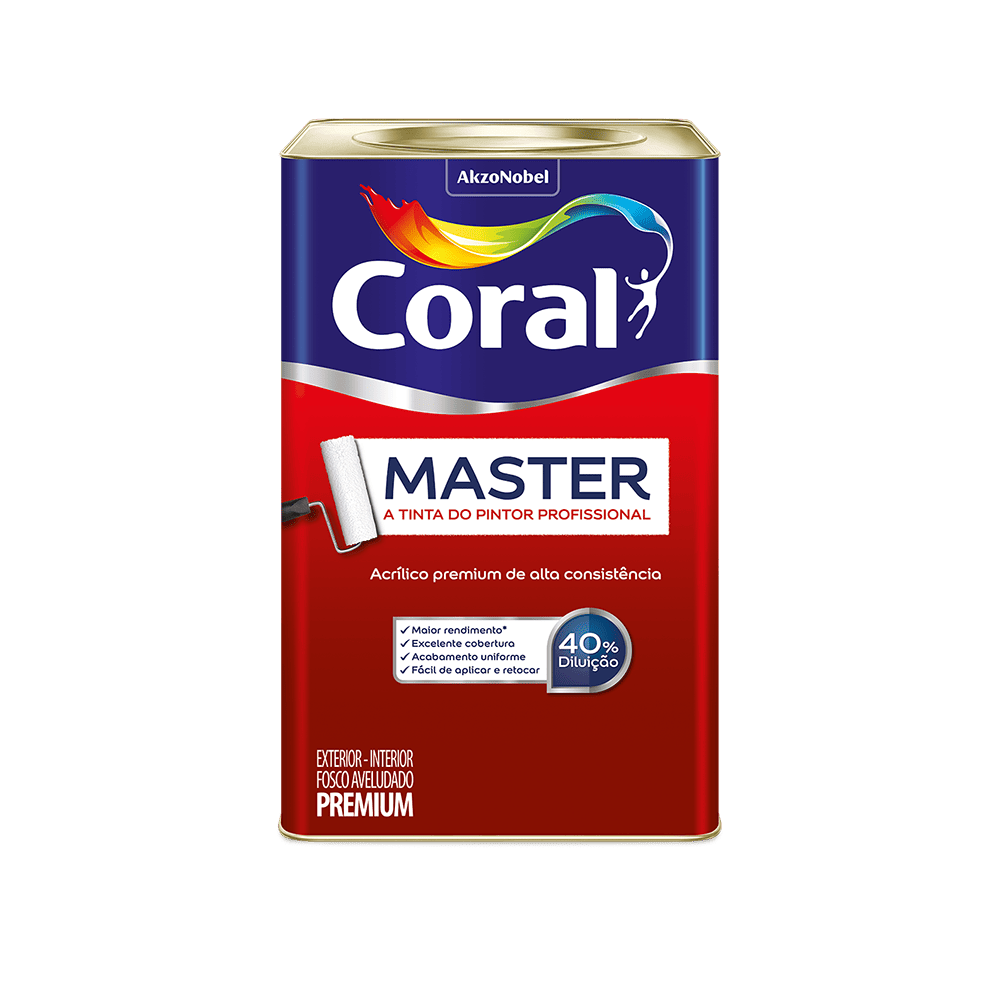 Tinta Acrílica Master Palha Coral 18L - Tintas Verginia